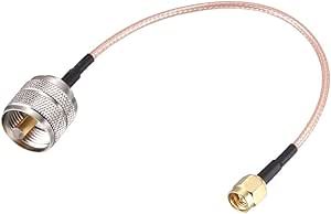 Amazon.com: uxcell SMA Male to UHF PL-259 Male RG316 RF Coaxial Coax Cable 0.15M/0.5Ft : Electronics