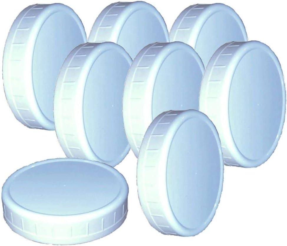 Amazon.com: Wide-Mouth Reusable Plastic Lids for Canning Jars, 8 Count ...