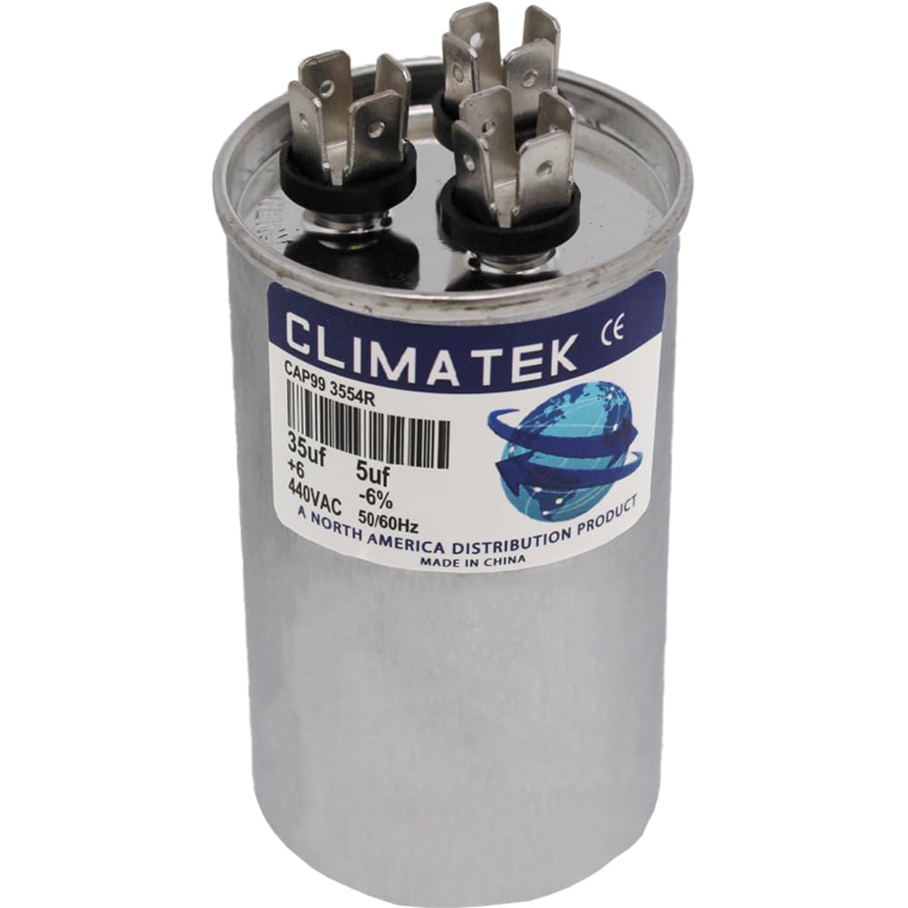 ClimaTek Round Capacitor - fits Goodman # CAP050350440CS | 35/5 uf MFD ...