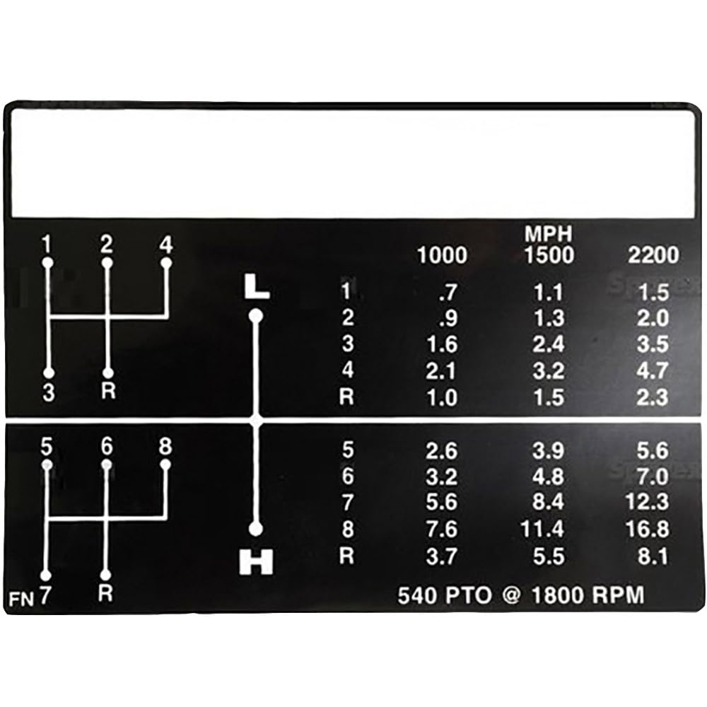 Amazon.com: Shift Pattern Decal 8-Speed Fits Ford Tractor 4000 4100 ...