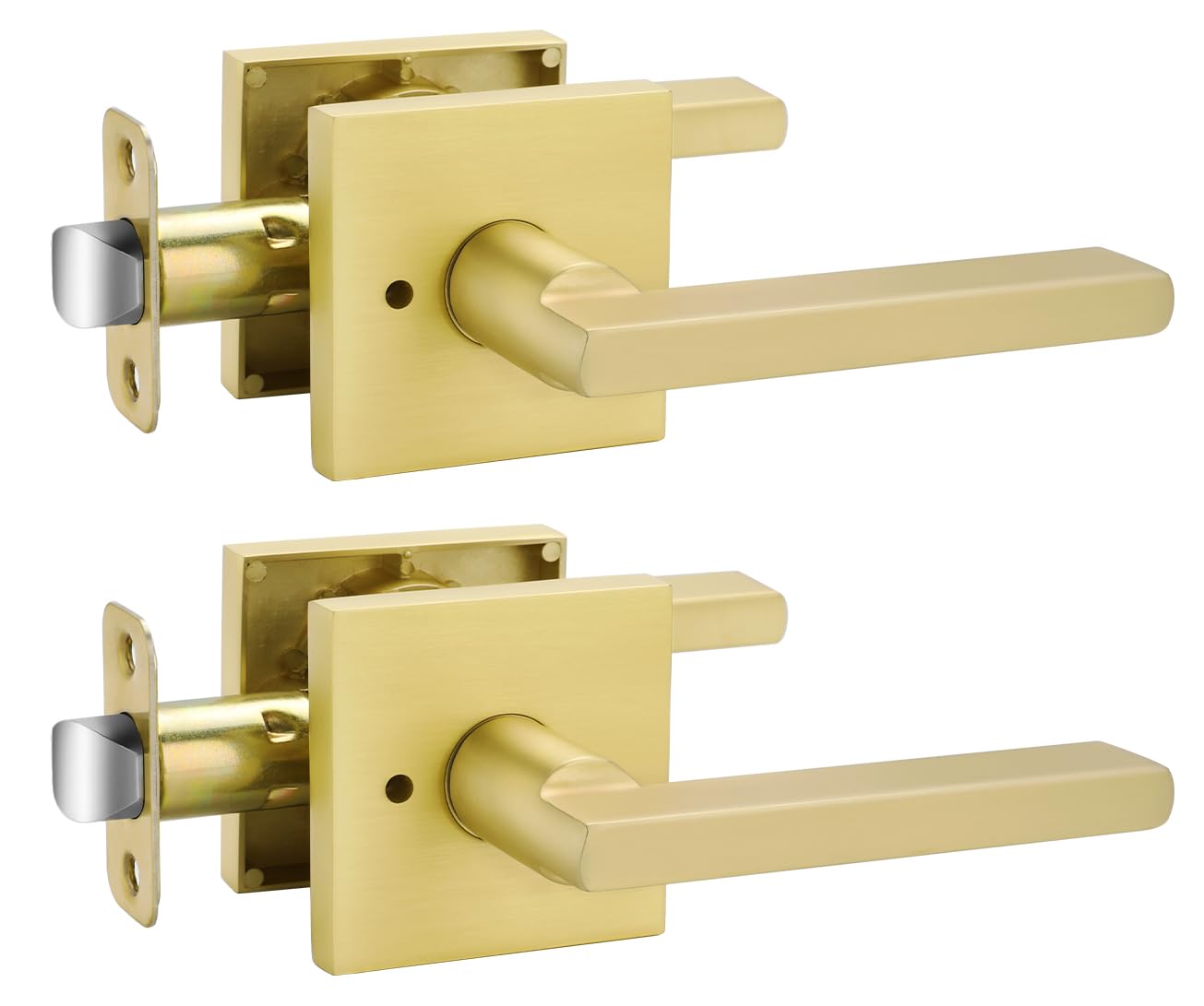 goldenwarm Gold Door Handles Interior, Zinc Alloy Brushed Gold Interior ...