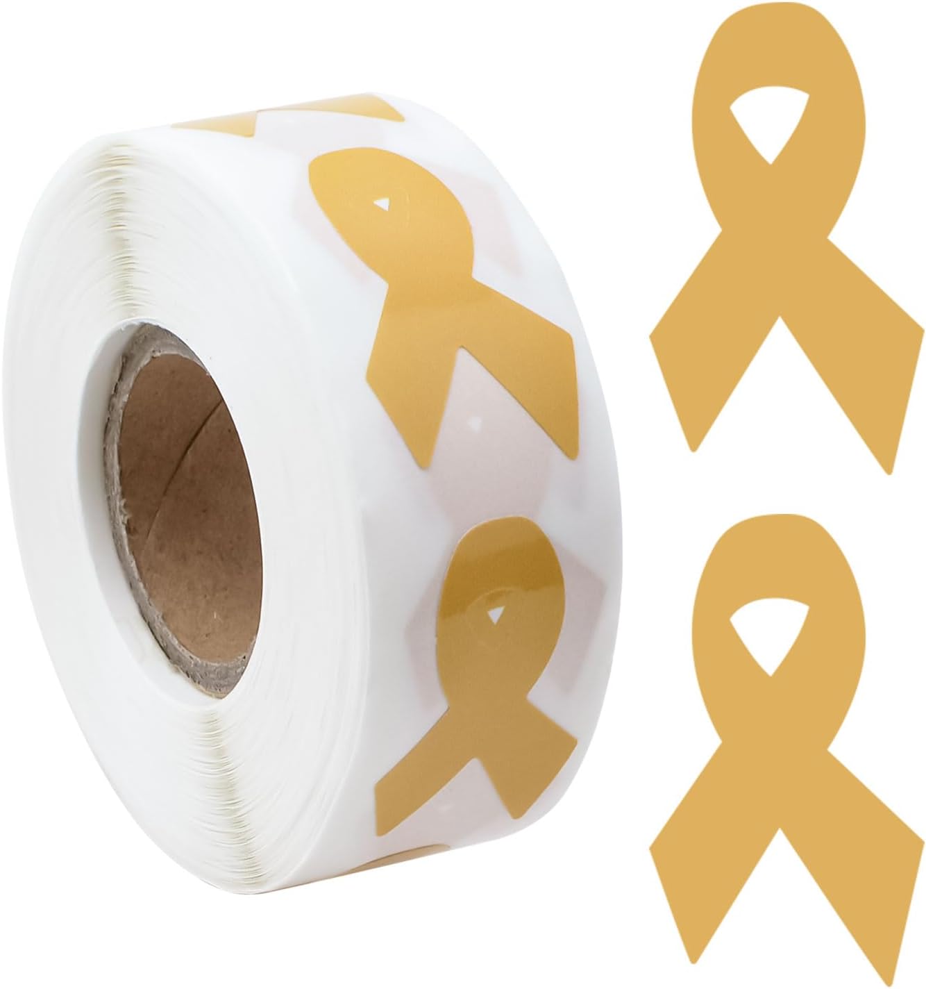 Amazon.com: WANDIC 0.75 * 1.28'' Gold Ribbon Awareness Sticker, 500 PCS ...
