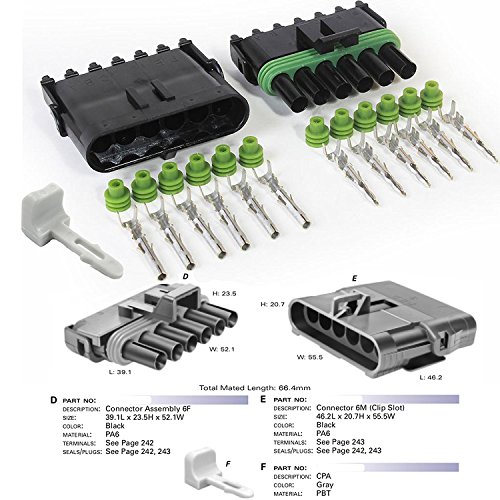 Delphi Packard (6 Circuits) Weatherpack, Waterproof, Terminal - Want It All