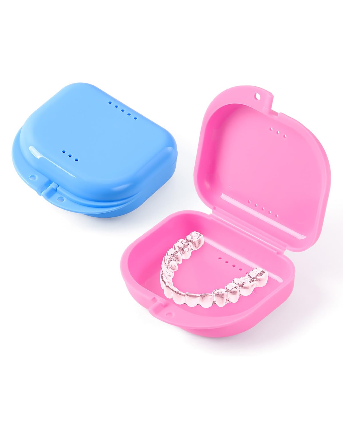 Amazon.com: JMU 2 Pcs Retainer Case with Vent Holes, Mouth Guard Case ...