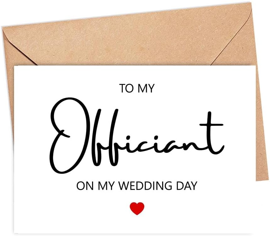 Amazon.com: AcevedoDesign To My Officiant On My Wedding Day Card - To ...