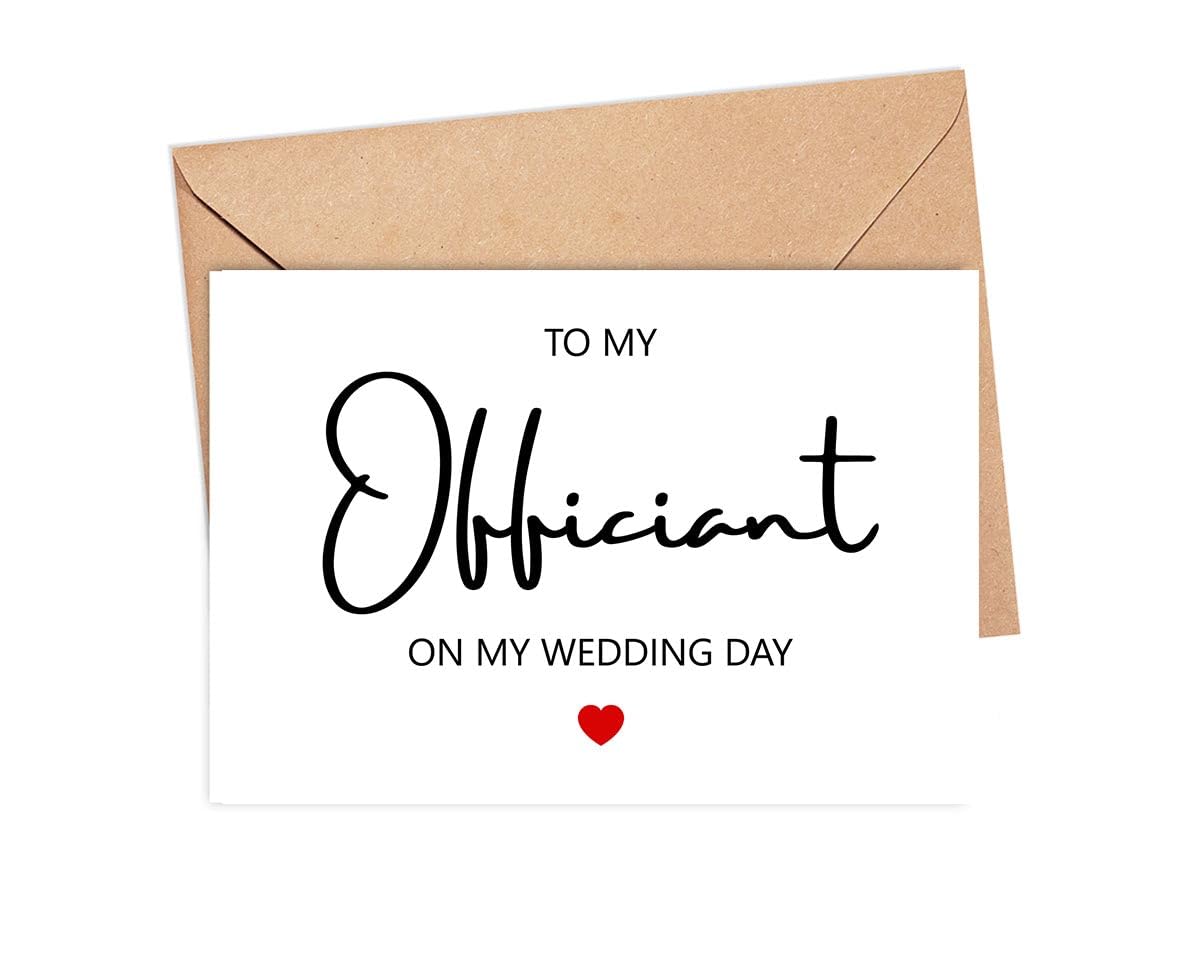 Amazon.com : AcevedoDesign To My Officiant On My Wedding Day Card - To ...