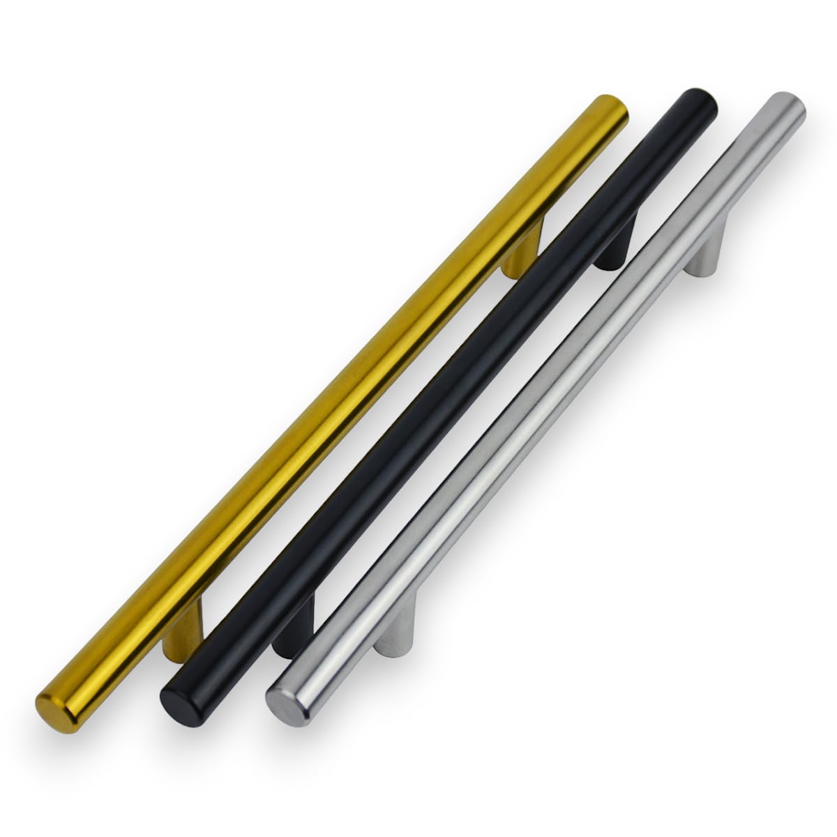HANDLESTORE® Pack of 10 T-Bar Pull Handles - Satin Stainless, Matt ...