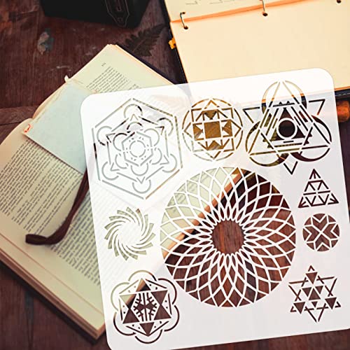 FINGERINSPIRE Cosmos Infinity Symbols Stencil 30x30cm Sacred Geometry ...