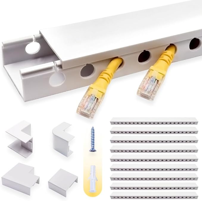 Amazon.com: RJYKVS Cable Raceway Kit,139 Inch Open Slot Cable ...