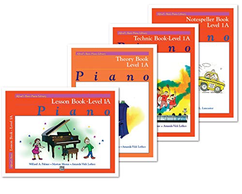 Alfred's Basic Piano Library: Level 1A Books Set (4 Books) - Lesson 1A ...