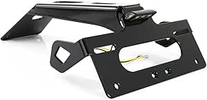Amazon.com: Motorcycle Rear License Plate Holder Bracket With Light ...