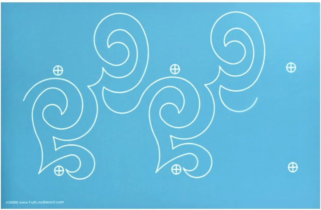Amazon.com: Full Line Stencil - Big Stipple Meander - Edge to Edge ...