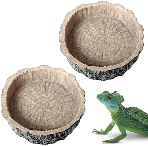 Amazon.com : Reptile Water Dish 2 Pack Reptile Feeding Dish Corner Bowl ...