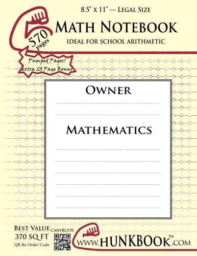 Buy Math Notebook (CMNBL-570 pages): Legal Size Book Online at Low ...