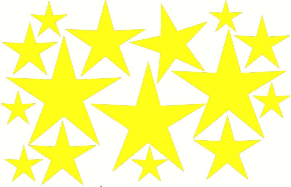 Variety Star Wall Vinyl Sticker Decal 16 pc 2in to 8in Peel-n-Stick by ...