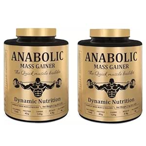 Dynamic Nutrition Anabolic (Pack Of 2) 3 Kg/6.6 Lbs Mass & Weight ...