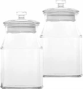VOIDROP Set of 2, Airtight Glass jar, JAR with temple shape,Jar with ...