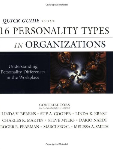 Quick Guide to 16 Personality Types and Career Mastery : Martin ...