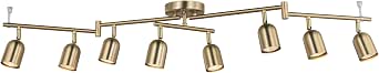 CRAFTRONOS 8 Light Modern Track Lighting Fixtures, Matte Brass Center ...