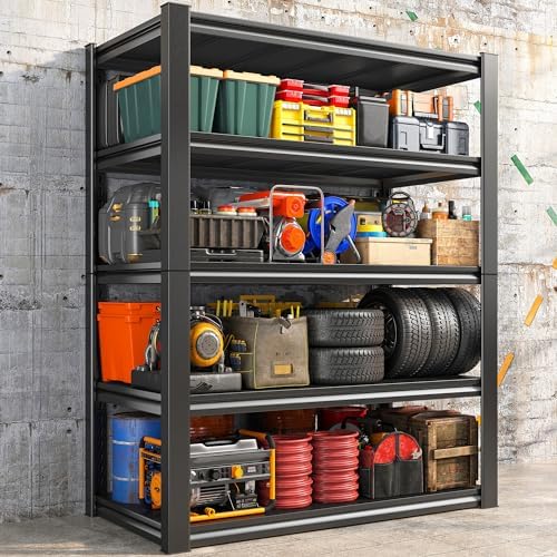 Amazon.com: REIBII 48''W Garage Shelving 2500LBS Storage Shelves Heavy ...