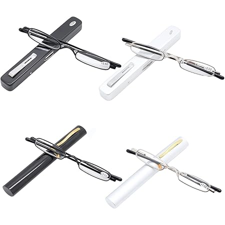 Amazon.com: Hubeye 3 Pairs Mini Reading Glasses Compact Spring Hinged ...