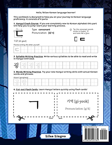 Snapklik.com : Korean Hangul Writing Workbook: Korean Alphabet For ...