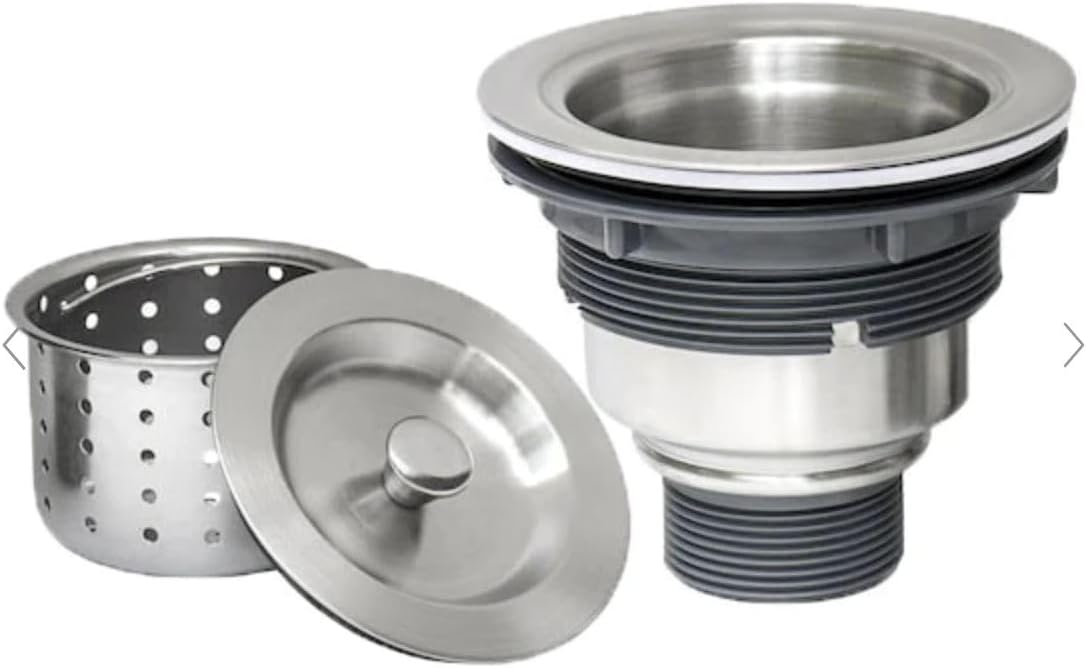 Kingsman 3-1/2 Inch Sink Drain Strainer Assembly Kit, Removable ...