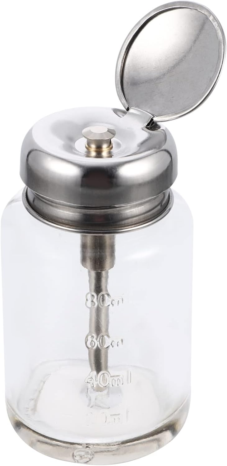 Luxshiny Monomer Dispenser Push Down Pump Dispenser Bottle, Glass Pump ...