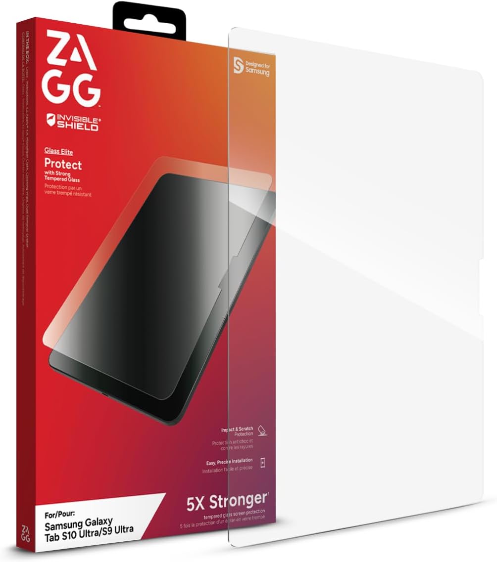 Amazon.com: ZAGG Glass Elite Samsung Galaxy Tab S10+ / Tab S9+ / Tab S9 ...