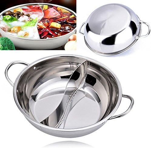 Dual Hot Pot, 2 Sided Multi Cooker Hot Pot, Thickness Stainless Steel ...
