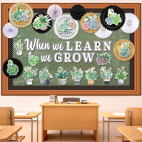Snapklik.com : 66 Pcs Succulents Potted Bulletin Board Set When We ...