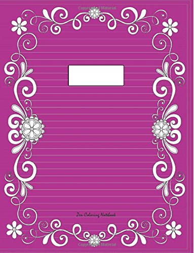 Zen Coloring Notebook (purple, 200pg): Therapeutic notebook for writing ...
