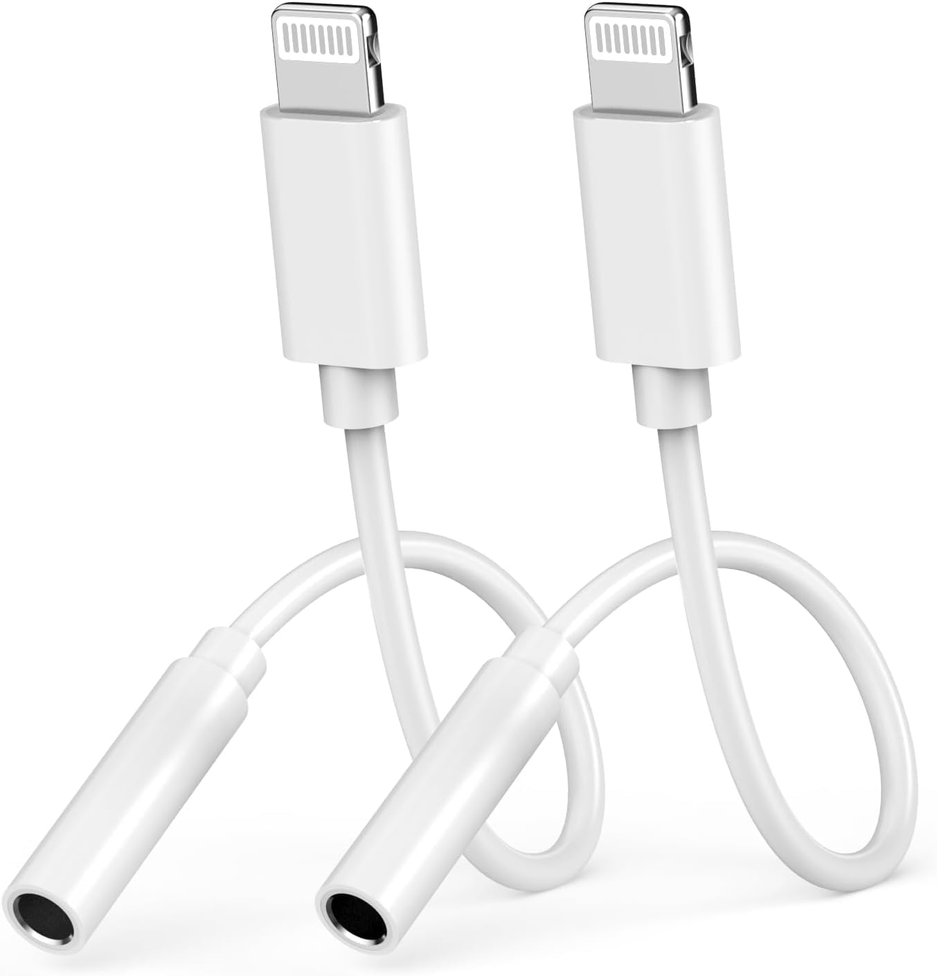 Amazon.com: Apple MFi Certified 2 Pack Lightning to 3.5 mm Headphone ...
