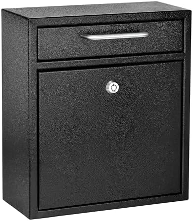yeshine Large Capacity Wall Mounted Locking Mailbox with Mail Flag and ...