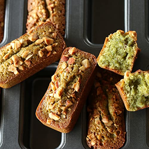 Elesinsoz 8 Cup Financier Cake Baking Pan Mini Banana Bread Loaf Small ...