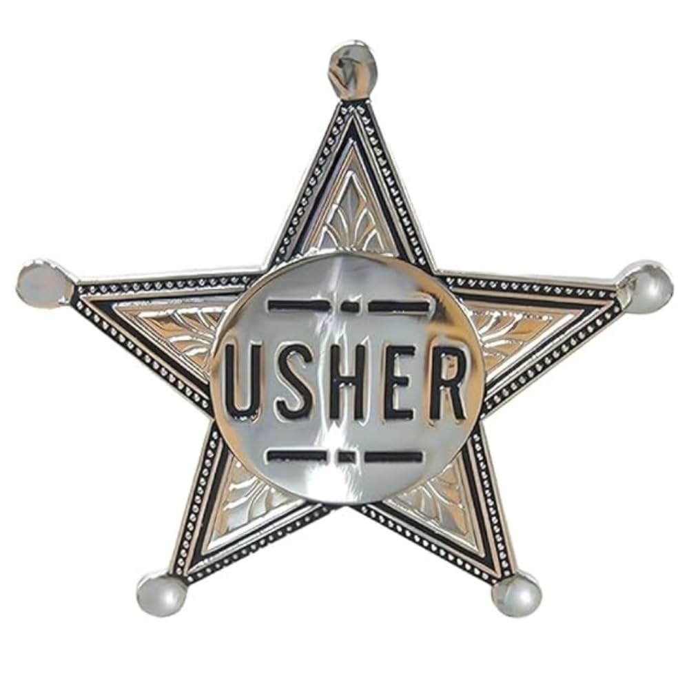 Amazon.com: Silver Star Usher Pins for Church | Reusable Silver Metal ...