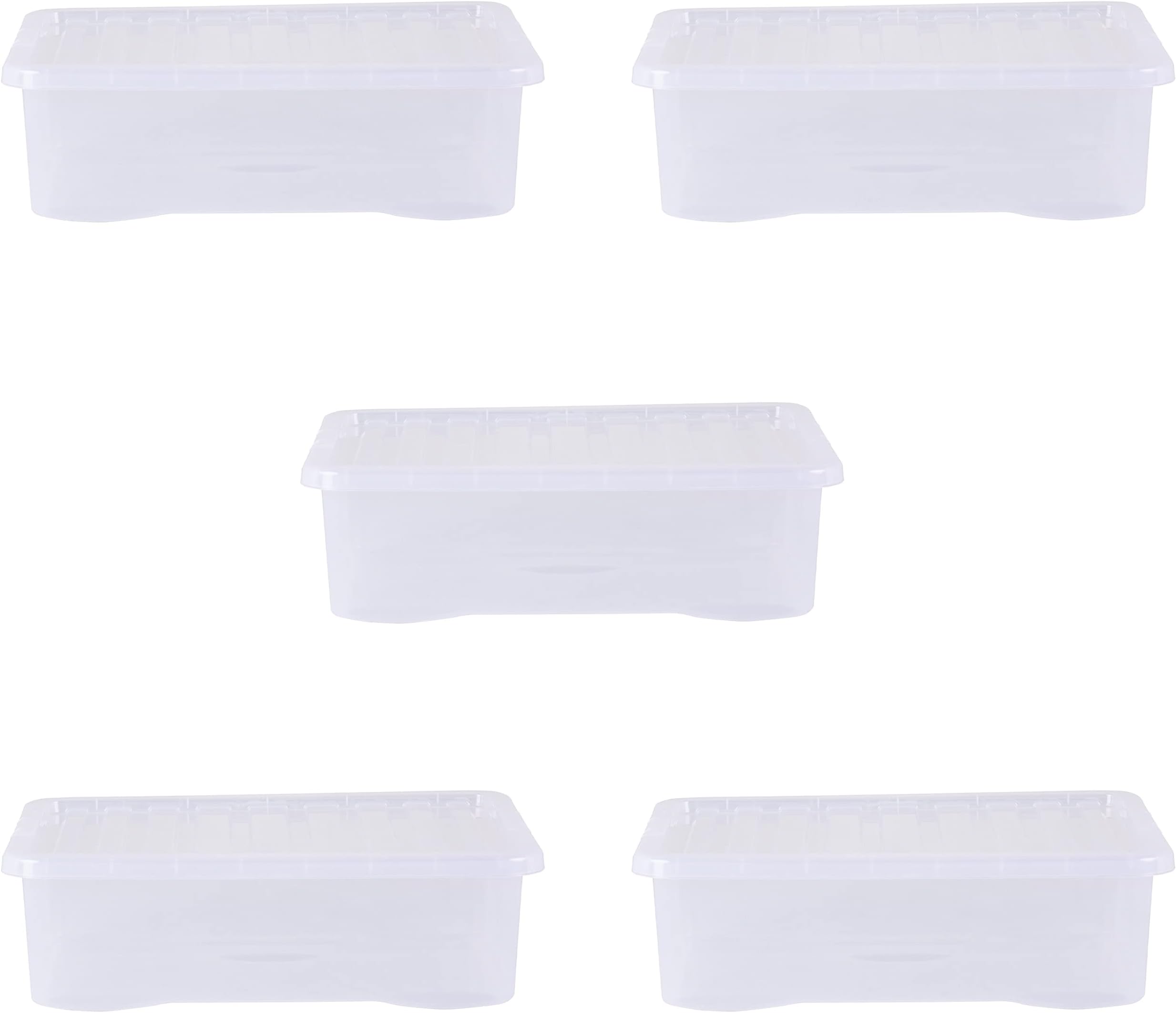 5 x 32 Litre High Grade Under Bed Plastic Storage boxes : Amazon.co.uk ...