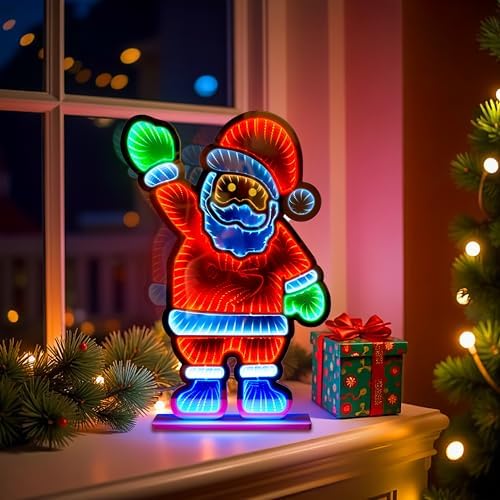 SWL Christmas Santa Infinity Light 60 cm – 3D LED Mirror Tunnel ...