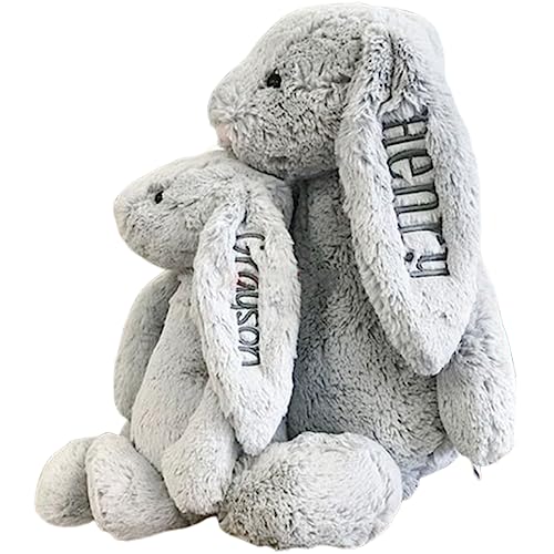 Amazon.com: Personalized Embroidered Plush Bunny, Custom Rabbit Plush ...