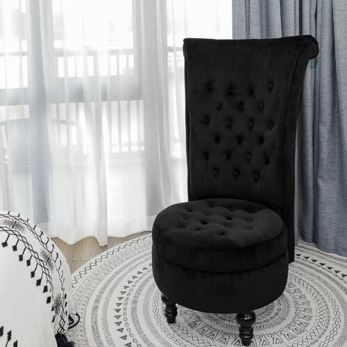 WOODENYA Cynai Slipcovered Wingback Chair Fabric Velvet Chesterfield ...