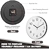 Amazon.com: Inbagi 16 Pcs Wall Clock Large 12 Inch Silent Battery ...