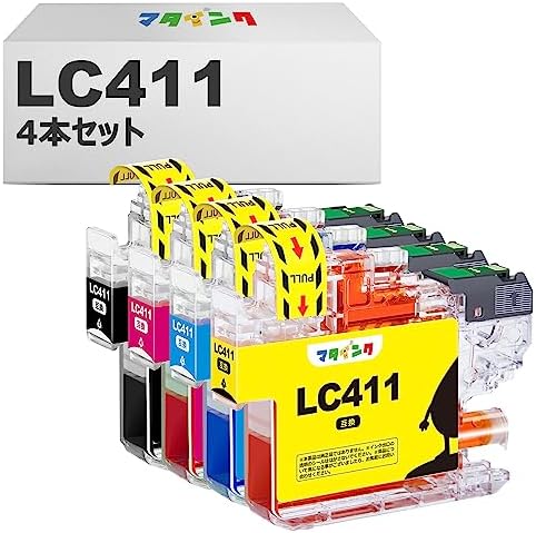 Amazon.co.jp: ロット番号「 NO.A6 」 マタインク LC411 LC411-4PK ブラザー (brother)用 インク LC411BK LC411C LC411M ...