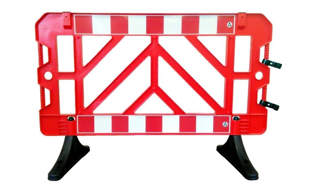 Buy Traffic Safety 1.5 Meter Plastic Barricade Red | Safety Barrier ...