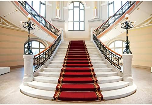 Amazon.com : Elegant Staircase Photography Backdrop Fabric Villa Stair ...
