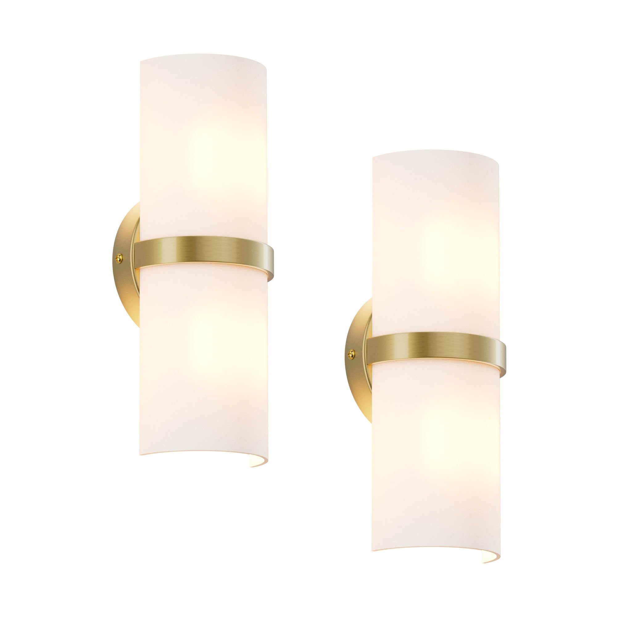 irotine Gold LED Wall Sconce Set of 2 Indoor Hardwired Up and Down Wall ...