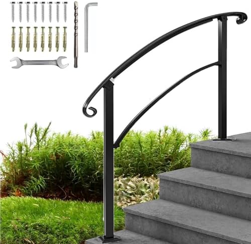 InstantRail 4-Step Adjustable Handrail (Black) - Amazon.com