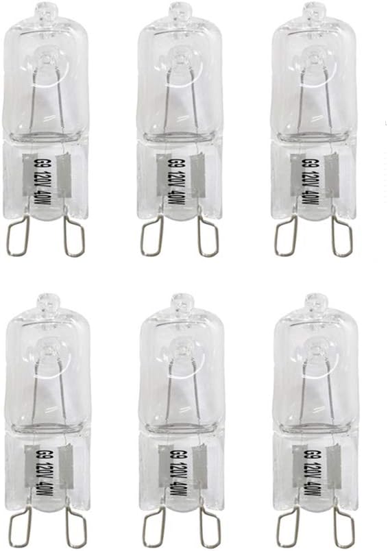Vstar G9 Halogen Bulb, 40-Watt 120-Volt Base G9 Halogen Bulb (6pack ...