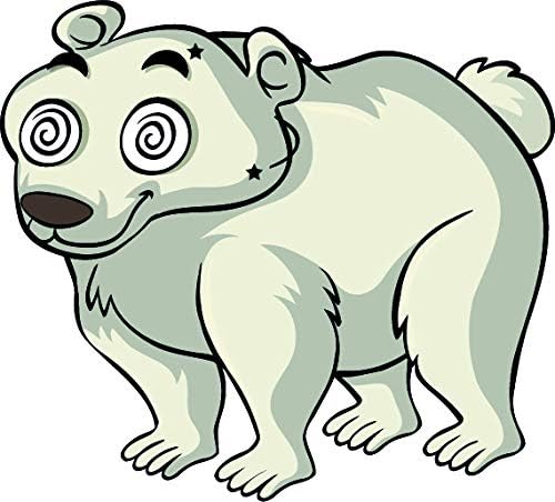 Amazon.com: Cute Simple White Polar Bear Cartoon Emoji Vinyl Sticker (2 ...