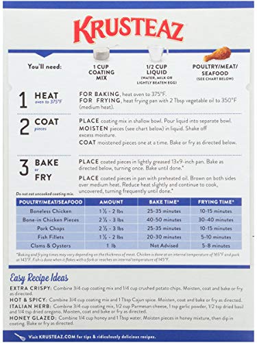 Krusteaz Bake & Fry Coating Mix - No Artificial Flavors - 20 OZ (Pack ...