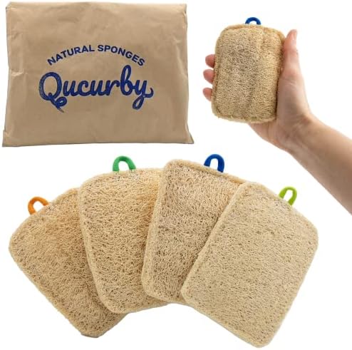 Amazon.com: Natural Loofah Kitchen Sponge (XL - 10 Pack) - Natural ...